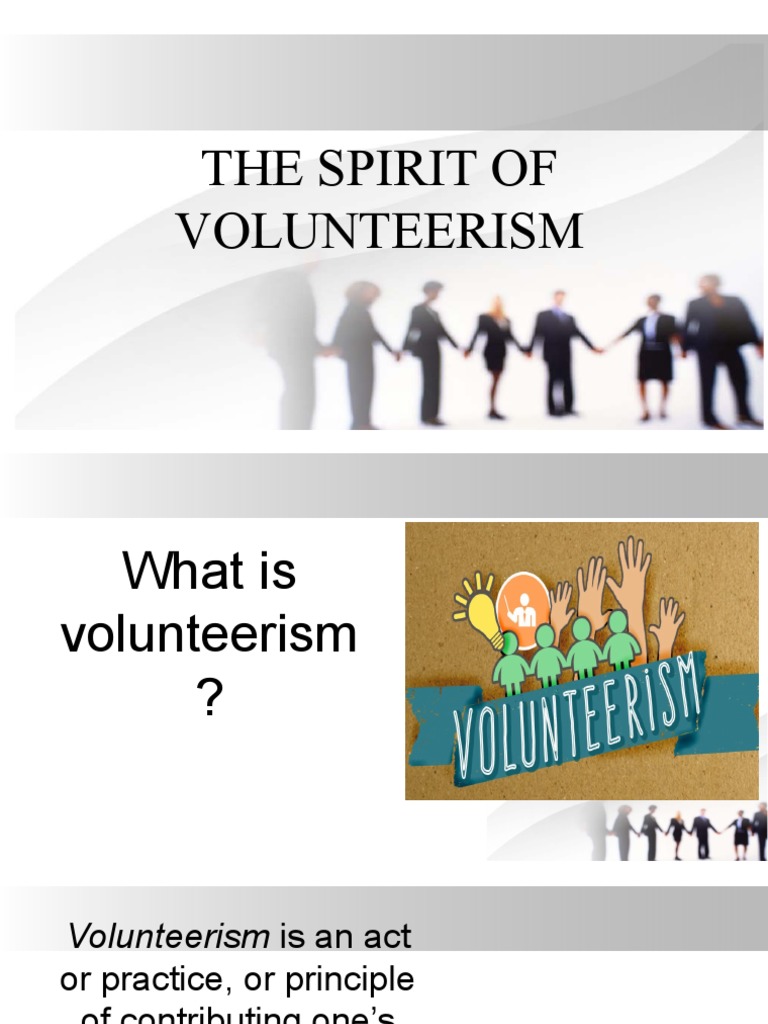 The Spirit of Volunteerism | PDF | Volunteering | Happiness