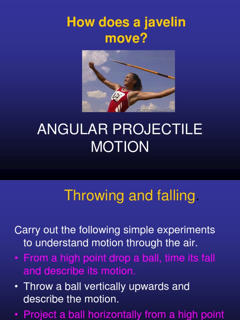 Angular Projectile Motion | PDF | Velocity | Force