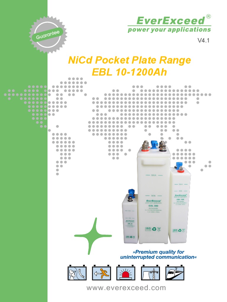Brochure Battery Standard NiCd EBL EverExceed | PDF | Rechargeable Battery | Electricity