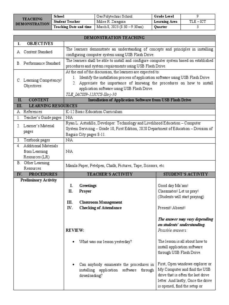 Tle-Css 9 Usb | PDF | Usb Flash Drive | Laptop