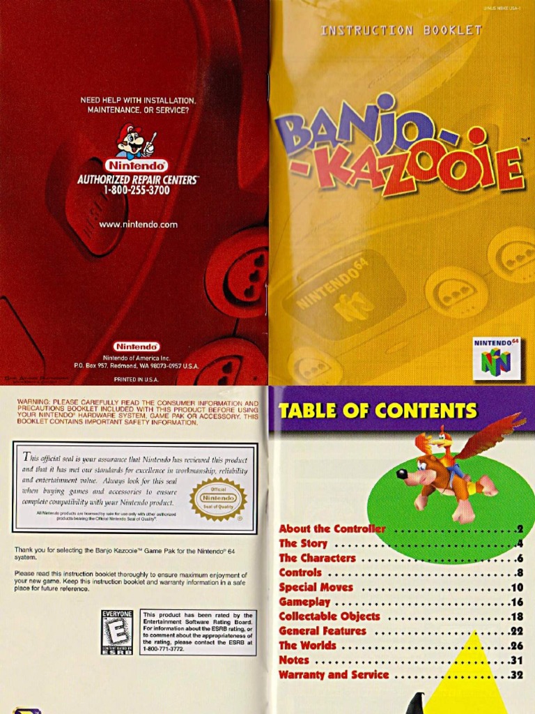 Banjo-Kazooie Instruction Manual | PDF