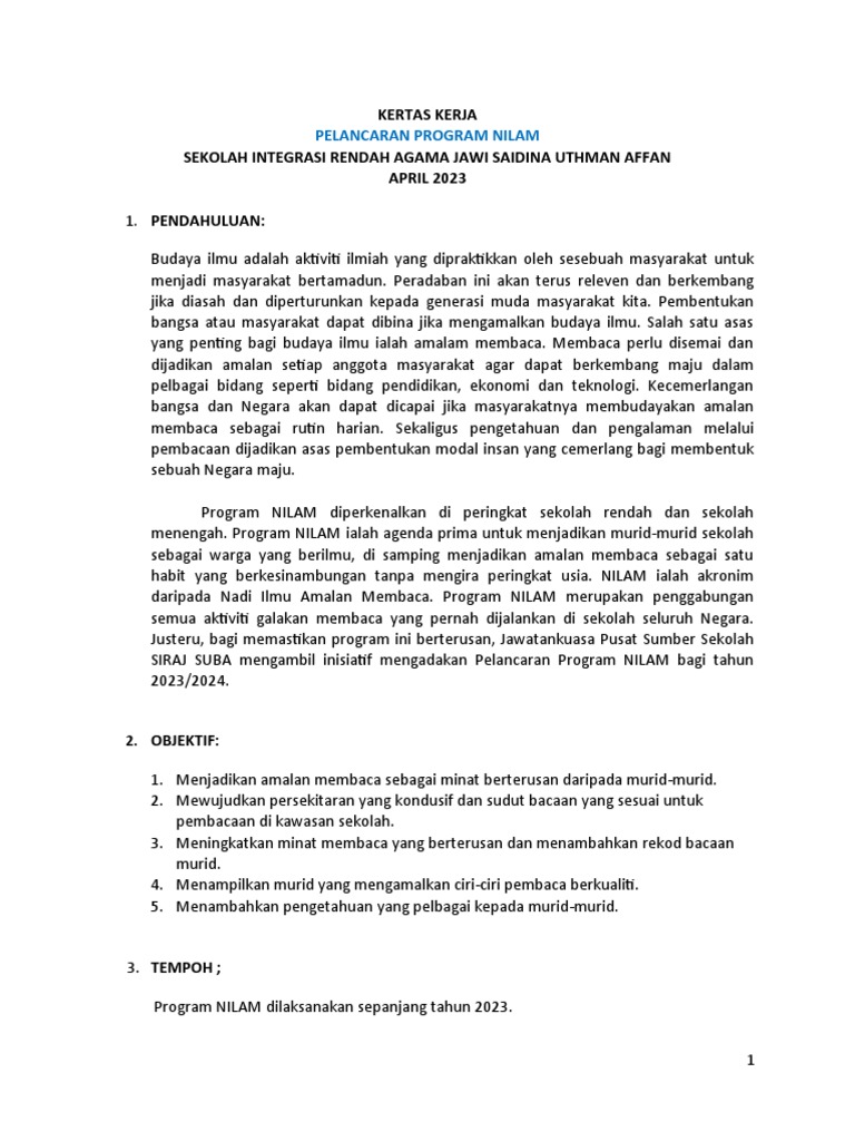 Nilam 2022 Doc Latest Pdf