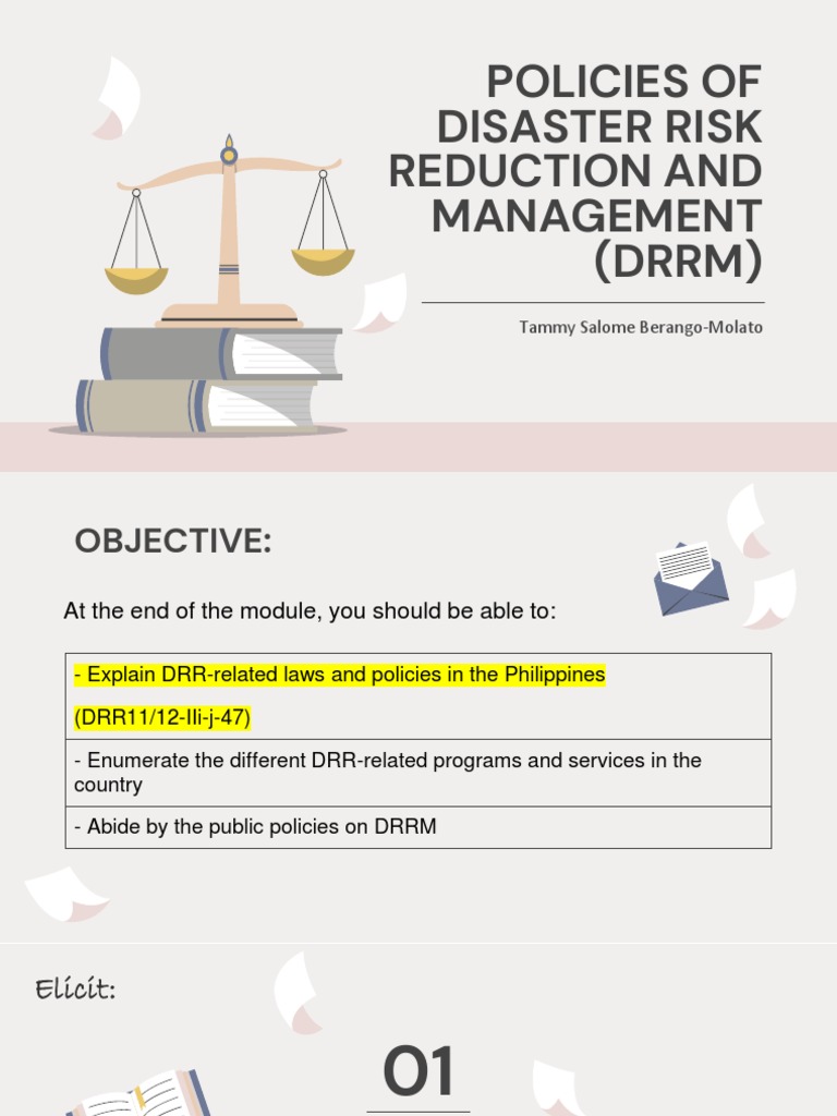 Policies of Disaster Risk Reduction and Management (DRRM) : Tammy ...