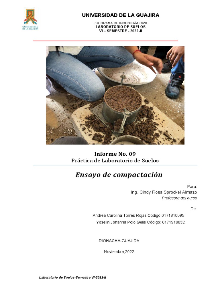Ensayo #8 Proctor Modificado | PDF | Laboratorios | Densidad