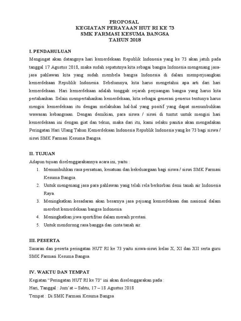 PROPOSAL 17 Agustus | PDF