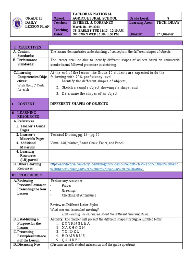 TD Different Shapes LP | PDF | Rectangle | Triangle