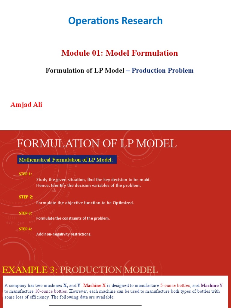 1c. Production Problem Formulation | PDF | Loss Function | Mathematical Optimization