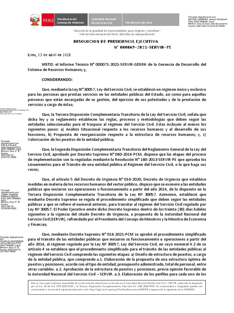 Directiva #002-2021-SERVIR-GDSRH Determinación de La Dotación de Las Entidades | PDF | Gestión ...