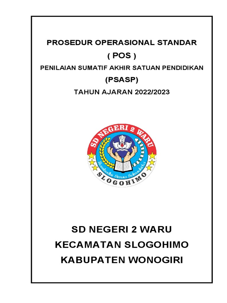 Prosedur PSASP SD Negeri 2 Waru 2023 | PDF
