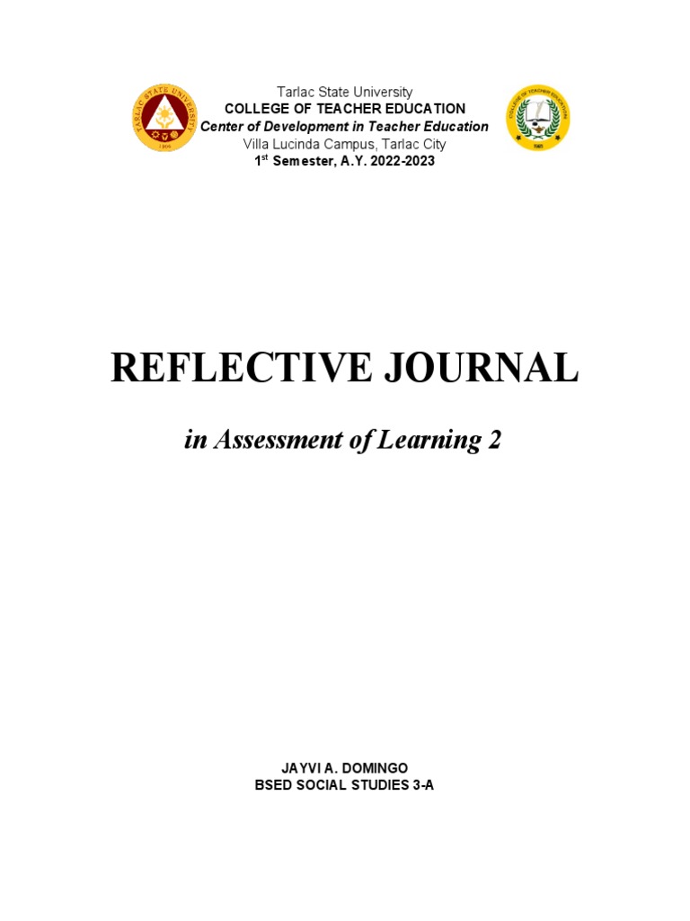 Reflective Journal | PDF | Educational Assessment | Cognition