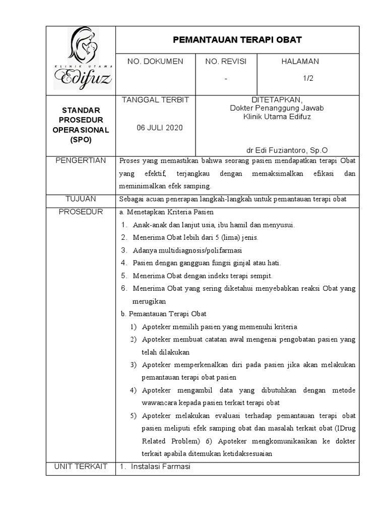 Spo Pemantauan Terapi Obat | PDF