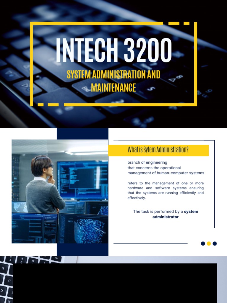 INTECH 3200: System Administration and Maintenance | PDF | System Administrator | Computer Security
