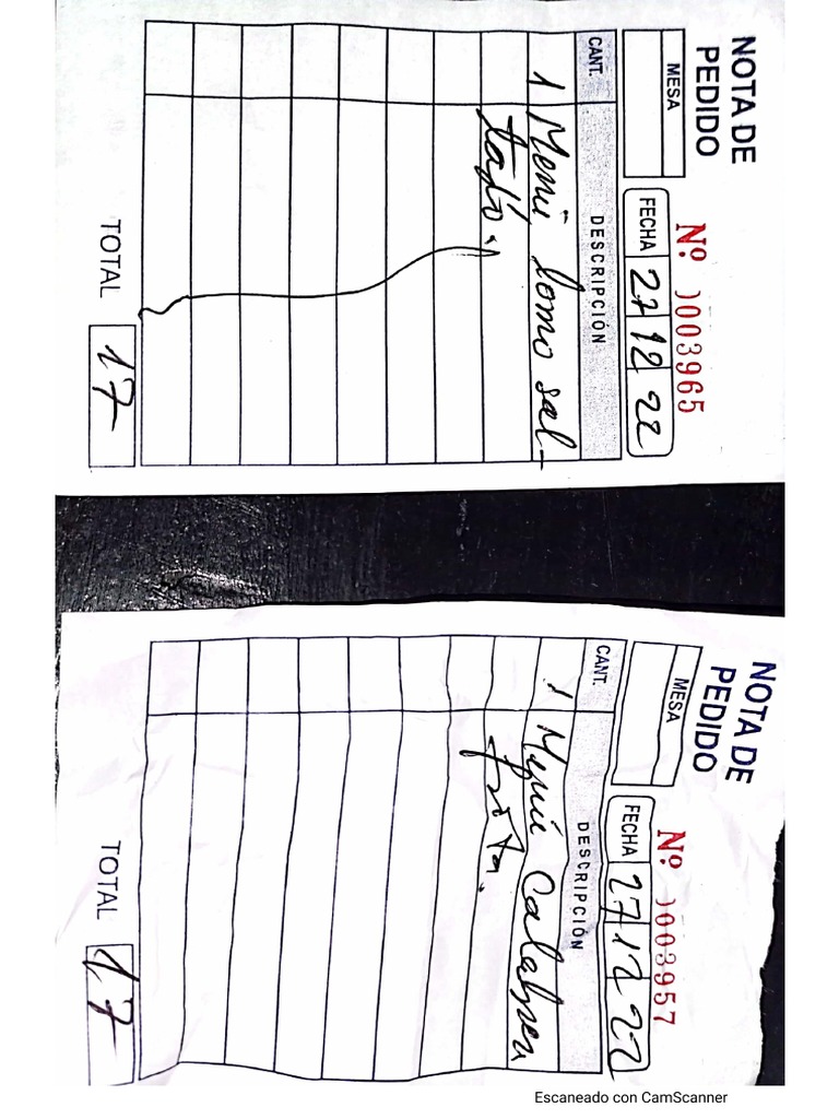 Boletas Almuerzo Cena | PDF