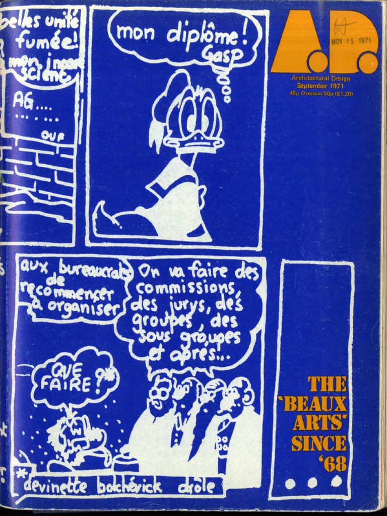 Tschumi, Bernard, and Martin Pawley, Eds., "The Beaux-Arts' Since 68 ...