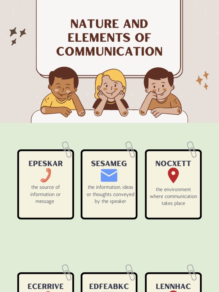 Elements of Communication Explained | PDF | Language Arts & Discipline ...