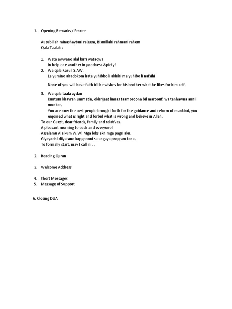 Opening Remarks | PDF