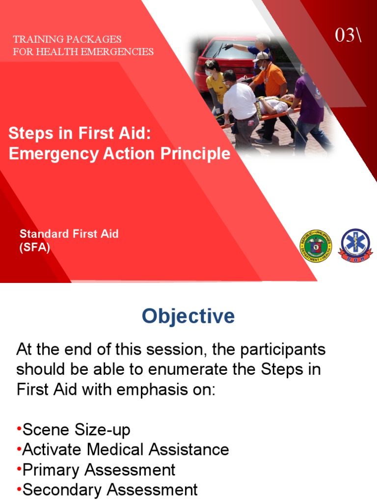 Steps in First Aid: Emergency Action Principle: Training Packages For ...