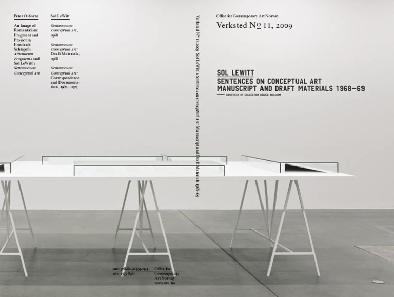 Sol LeWitt's Sentences On Conceptual Art: Manuscript and Draft Materials 1968-69 | PDF