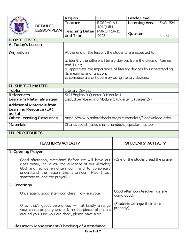 Literary Devices | PDF | Metaphor | Romeo And Juliet