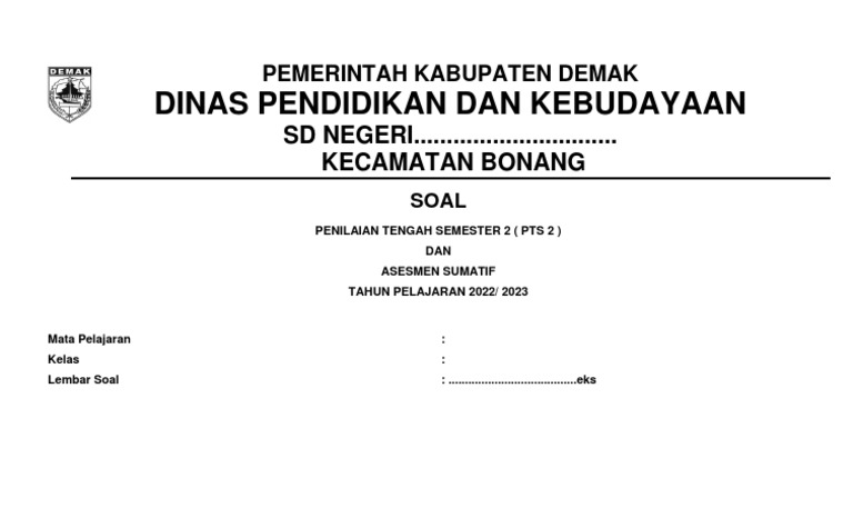 Sampul Soal Uts | PDF