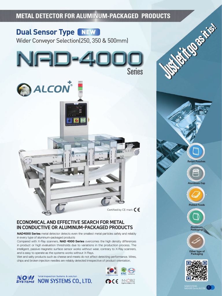 Alcon Metal Detector For Alu Foil Packaged | PDF | Metal Detector | Sensor