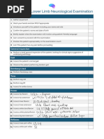 Lower Limb Neurological Examination OSCE Checklist Geeky Medics | PDF ...
