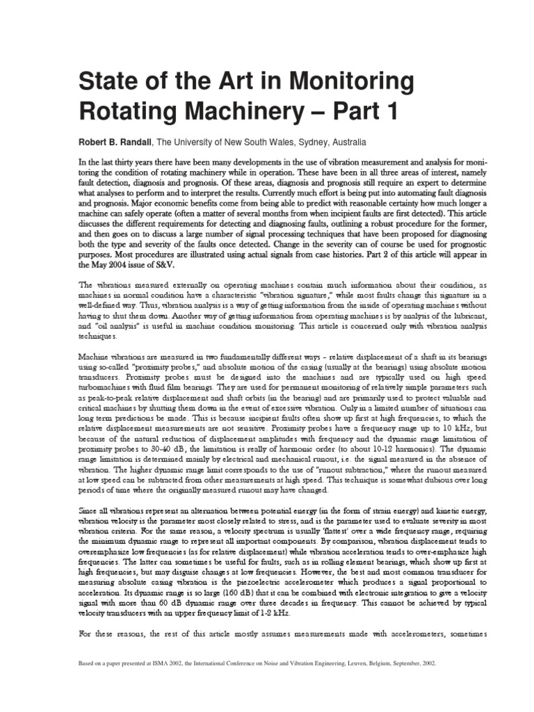 Monitoring Rotating Machinery Vibrations | PDF | Spectral Density | Discrete Fourier Transform