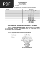 Resolution On BNAP Approval | PDF | Malnutrition | Nutrition