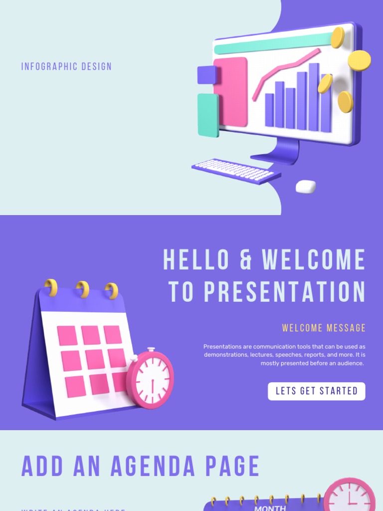 Purple and Blue Illustrated Project Management Infographic | PDF ...