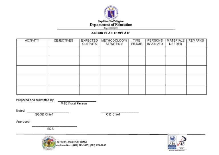 Action Plan Template | PDF