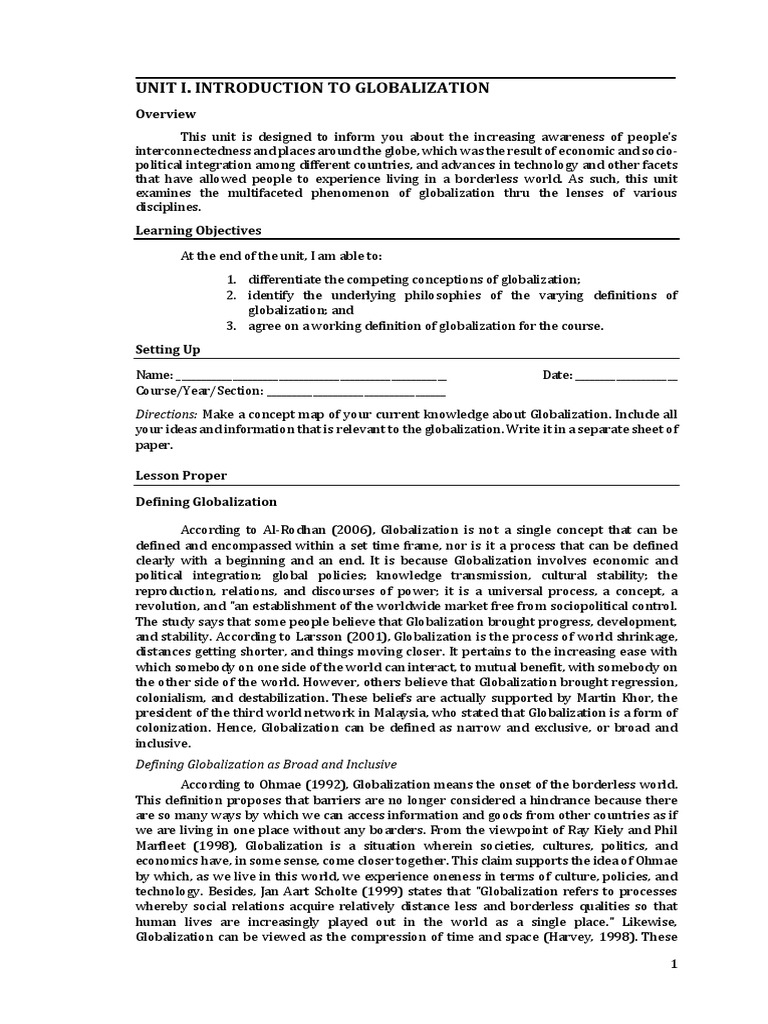 Ge 3 TCW Module For Students 1 | PDF | Free Trade | Bretton Woods System Ge 3 TCW Module For Students 1 | PDF | Free Trade | Bretton Woods System