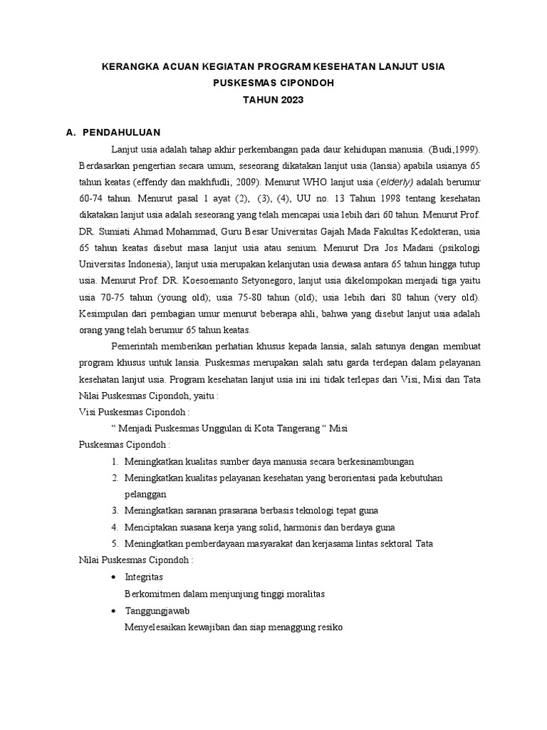 Kak Lansia 2023 | PDF