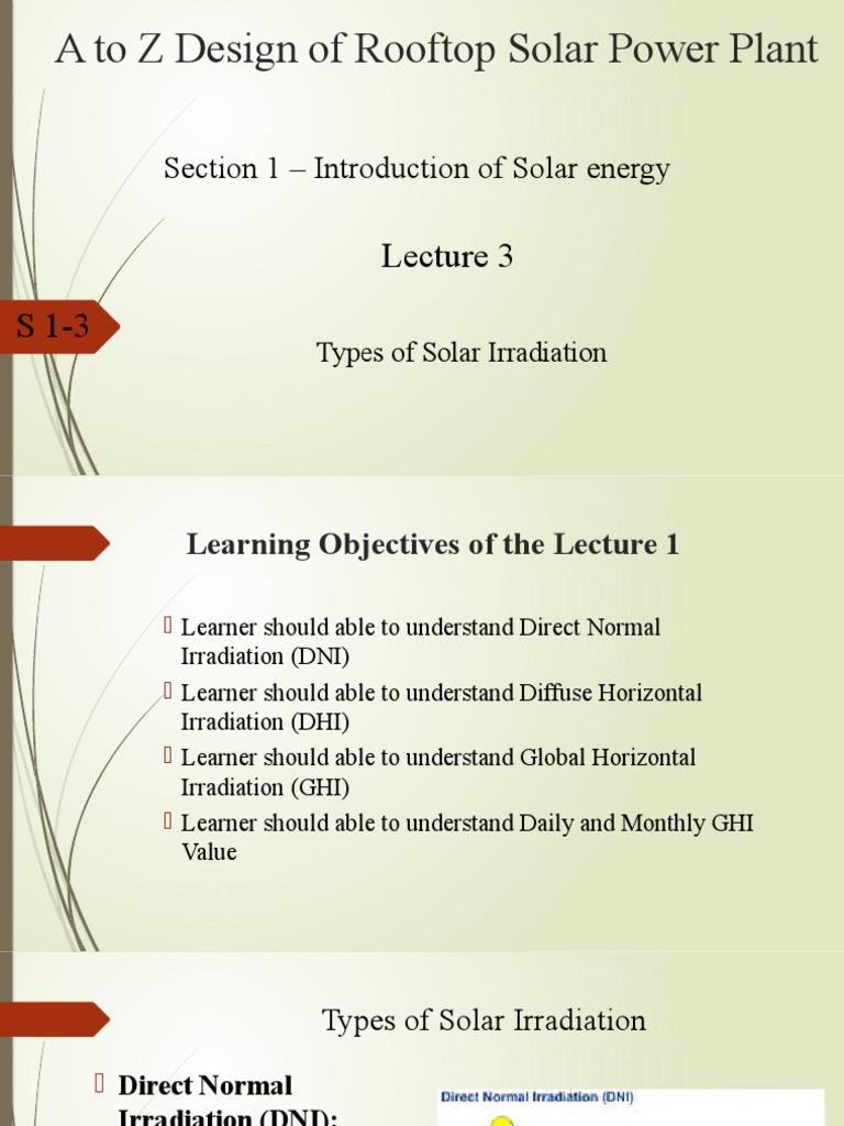Section 1 - Introduction of Solar Energy: A To Z Design of Rooftop ...