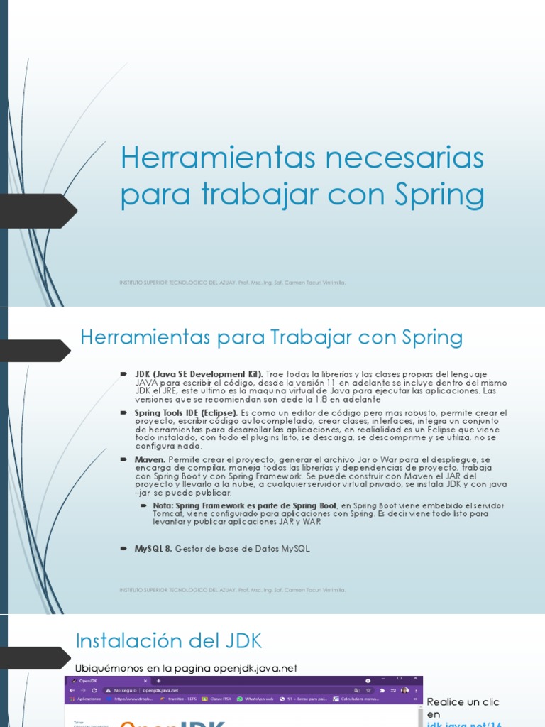 Herramientas Necesarias para Trabajar Con Spring | PDF | Java (lenguaje de programación ...