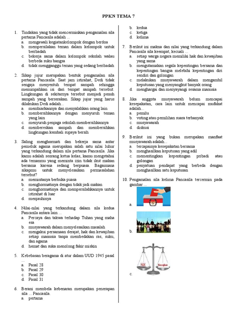 Tema 7 Kelas 6 PPKN | PDF