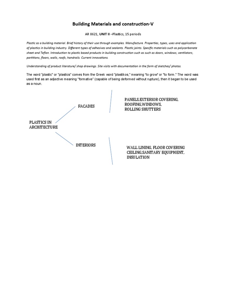BMC V - Unit-2 - Plastics | PDF | Thermoplastic | Adhesive