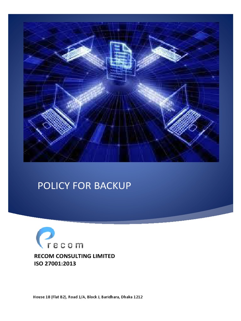 Policy For Backup | PDF | Backup | Computer File
