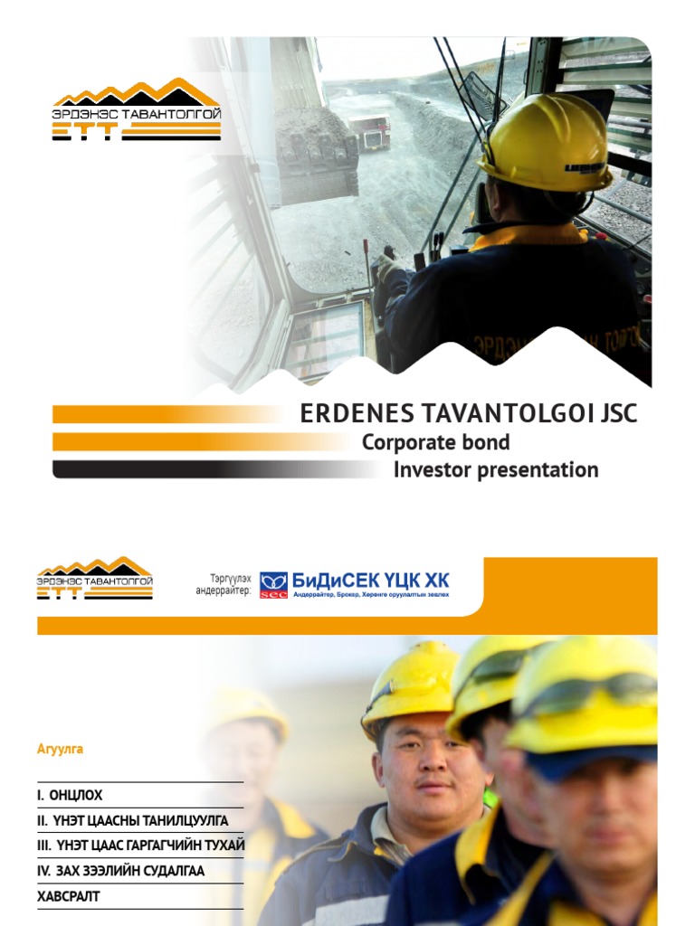 Investor Presentation Last ETT Mongolian Coal Company | PDF
