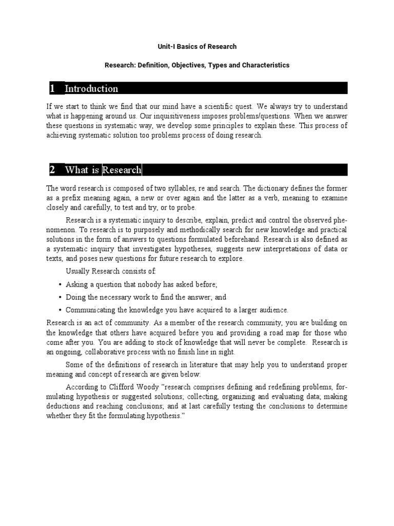 RM Unit-1 | Download Free PDF | Positivism | Methodology