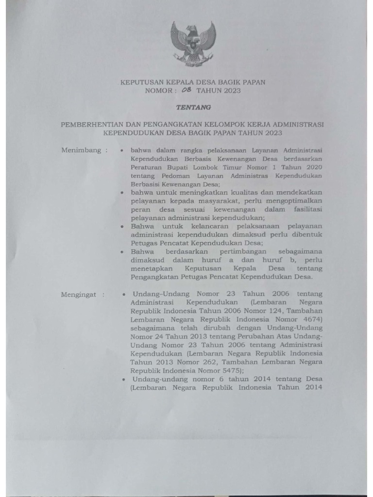 SK Pokja PPKD 2023 | PDF