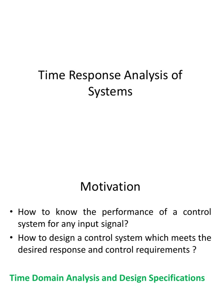 Transient and Steady State Response Analysis | PDF | Damping | Control ...