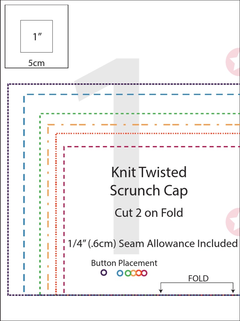 Knit Twisted Scrunch Cap Pattern | PDF