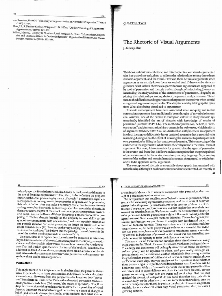 The Rhetoric of Visual Arguments | PDF | Rhetoric | Argument
