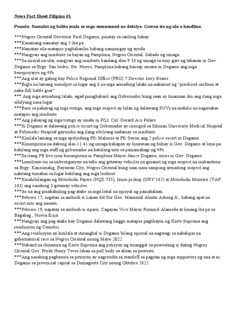 Fact Sheets #1 | PDF