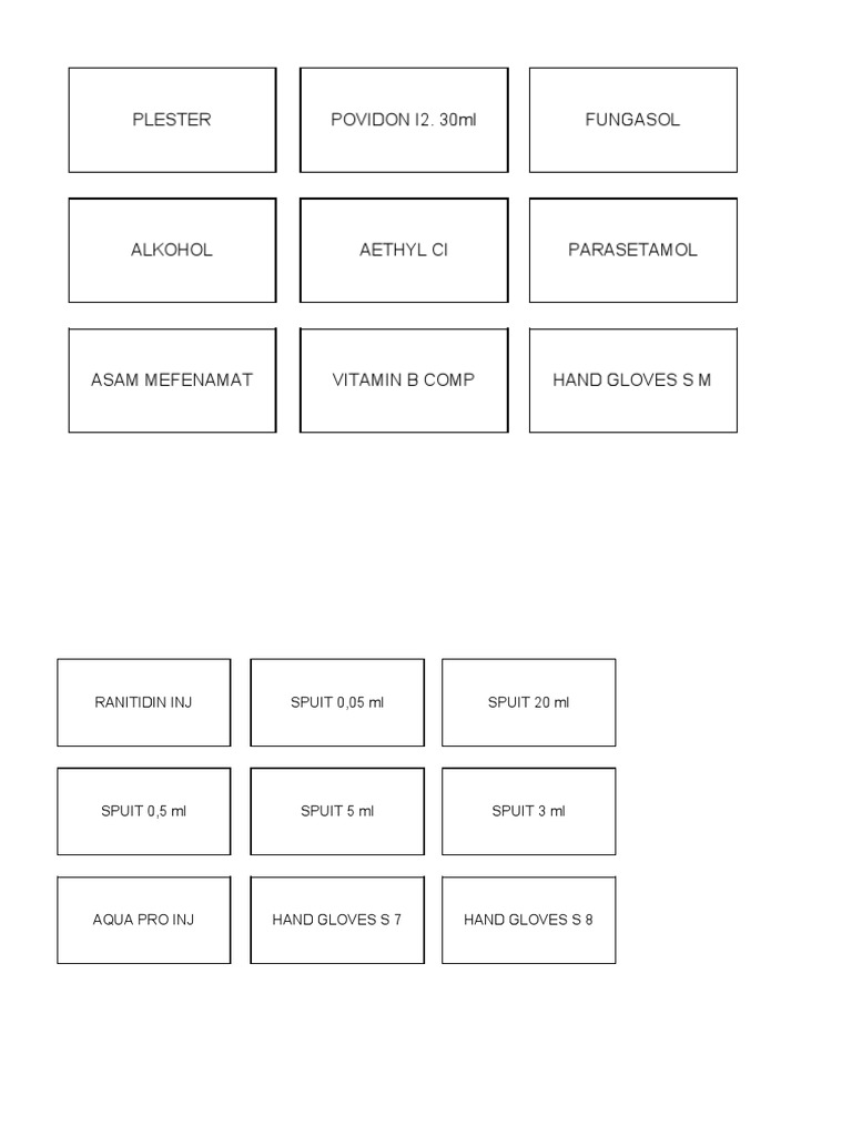 Label Nama Obat | PDF