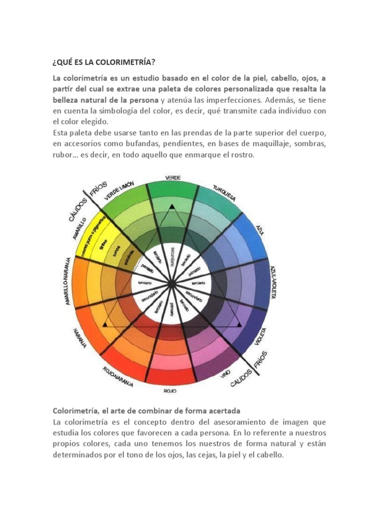 Qué Es La Colorimetría | PDF | Color | Rubio