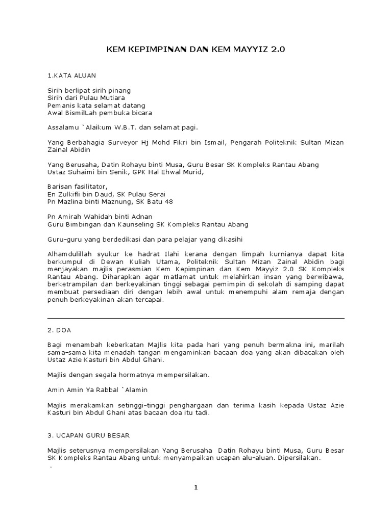 Teks Kem Kepimpinan | PDF | Karier & Perkembangan