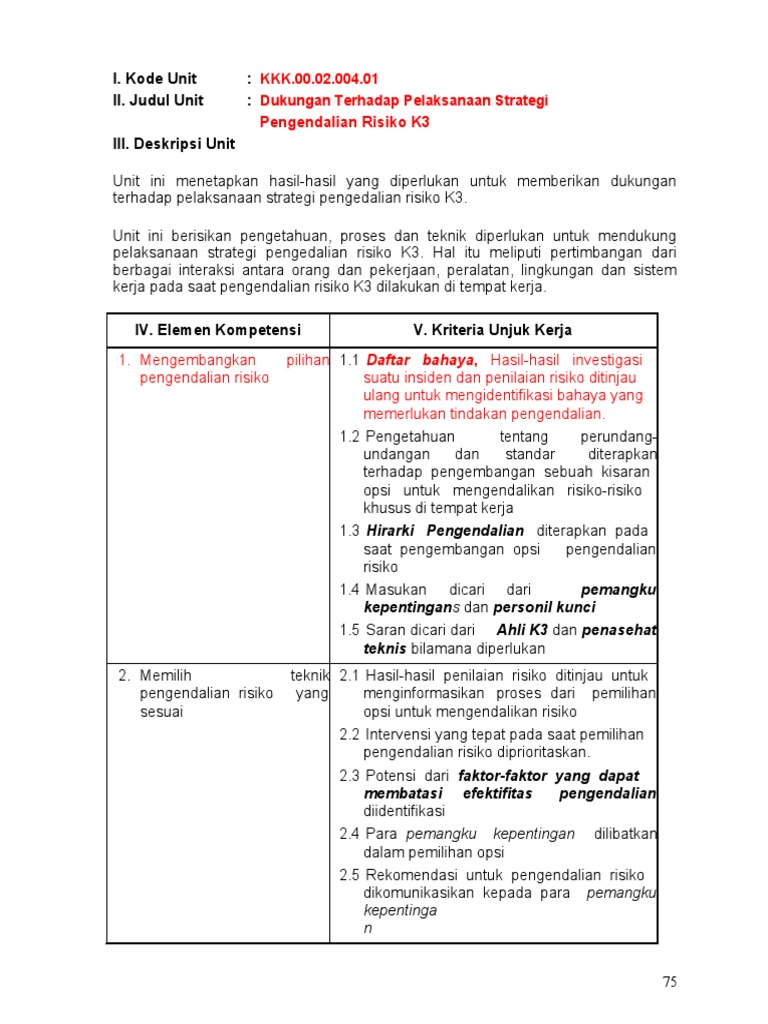 Contoh SKKNI KKK.00.02.004.01 | PDF Contoh SKKNI KKK.00.02.004.01 | PDF