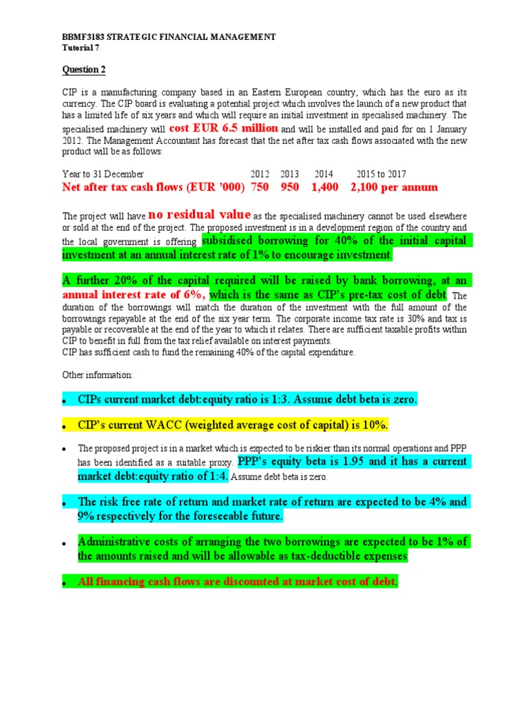 SFM Answers | PDF | Cost Of Capital | Debt