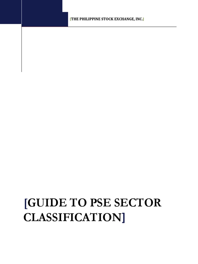 PSE Sector Guide | PDF | Business | Private Sector